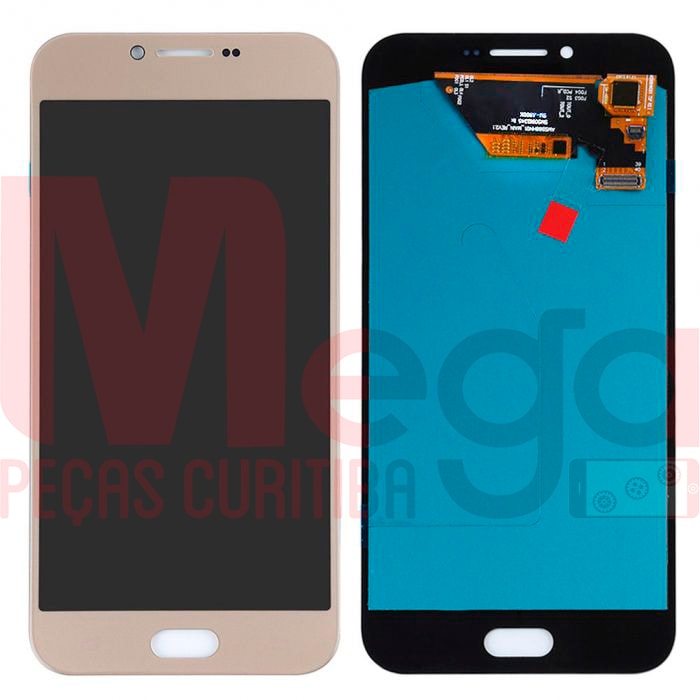 *FRONTAL DISPLAY SAM A8 2016 A810 PADRÃO ORIGINAL DOURADO SEM GARANTIA ...